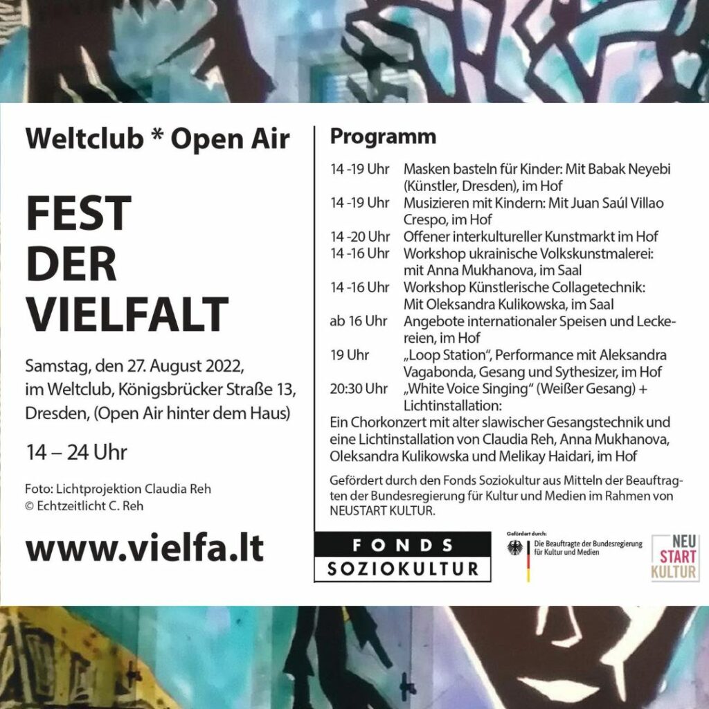 »Fest der Vielfalt« im Weltclub Dresden • House of Resources Dresden+